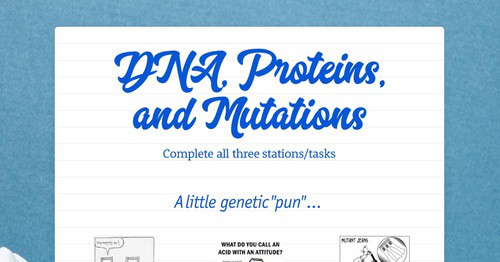 DNA, Proteins, and Mutations | Smore Newsletters