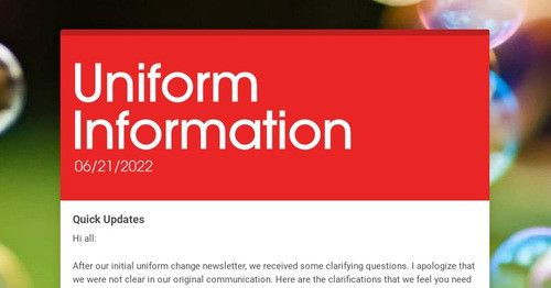 Uniform Information | Smore Newsletters for Business