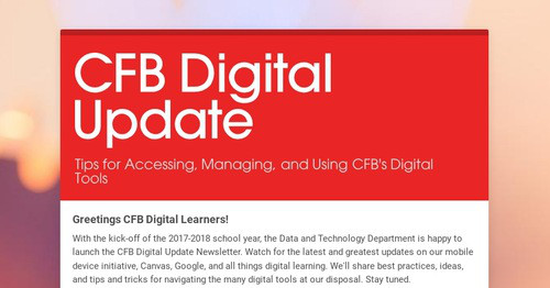 CFB Digital Update | Smore Newsletters