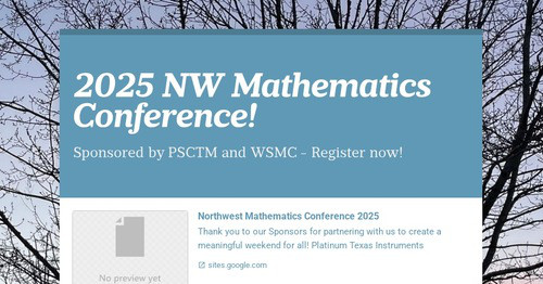 PSCTM SPRING DINNER - Dan Finkel! | Smore Newsletters for Education