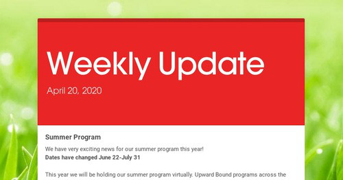 Weekly Update | Smore Newsletters for Education