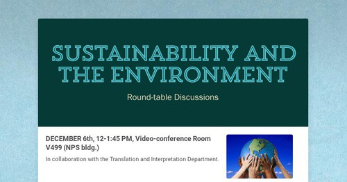 Sustainability and the Environment | Smore Newsletters