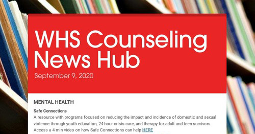 WHS Counseling News Hub | Smore Newsletters