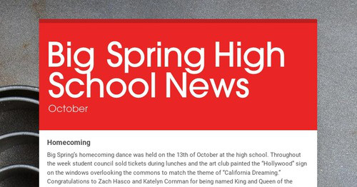 Big Spring High School News | Smore Newsletters