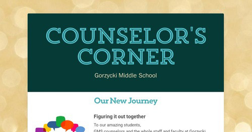 Counselor's Corner | Smore Newsletters