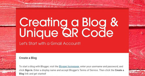 Creating a Blog & Unique QR Code | Smore Newsletters for Education