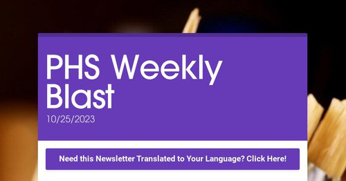 PHS Weekly Blast | Smore Newsletters for Business