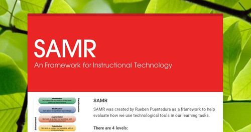 SAMR | Smore Newsletters