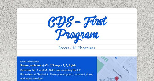 CDS - First Program
