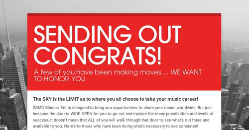 SENDING OUT CONGRATS! | Smore Newsletters