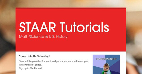 STAAR Tutorials | Smore Newsletters