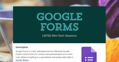 Google Forms | Smore Newsletters