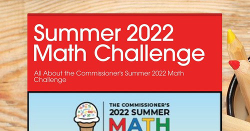 Summer 2022 Math Challenge | Smore Newsletters