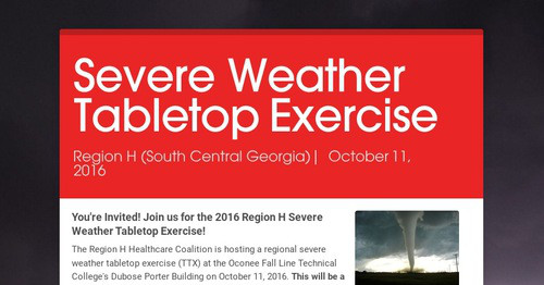 Severe Weather Tabletop Exercise | Smore Newsletters
