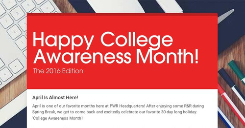 Happy College Awareness Month! | Smore Newsletters