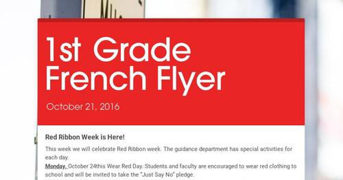 1st Grade French Flyer | Smore Newsletters