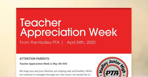Teacher Appreciation Week | Smore Newsletters