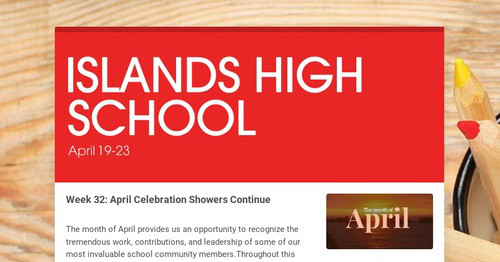 ISLANDS HIGH SCHOOL | Smore Newsletters for Education