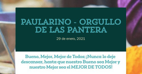 Paularino - Orgullo de las Pantera | Smore Newsletters for Education