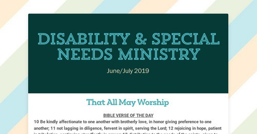 Disability & Special Needs Ministry | Smore Newsletters for Business