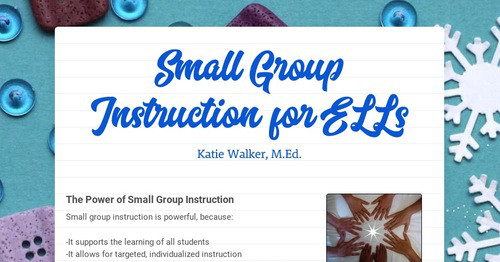 Small Group Instruction for ELLs | Smore Newsletters