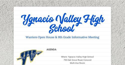 Ygnacio Valley High School | Smore Newsletters
