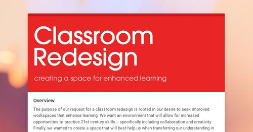 Classroom Redesign | Smore Newsletters
