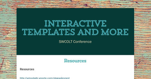 Interactive Templates and More | Smore Newsletters for Education
