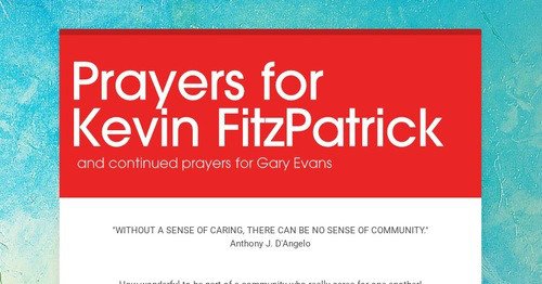 Prayers for Kevin FitzPatrick | Smore Newsletters for Business