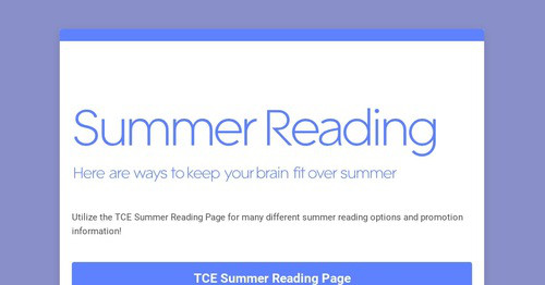 Summer Reading | Smore Newsletters