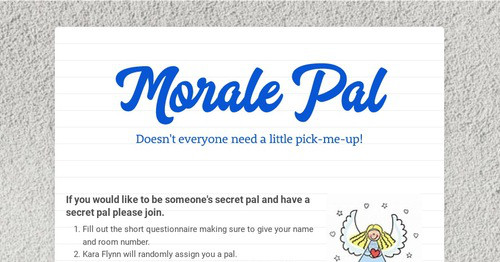 Morale Pal | Smore Newsletters