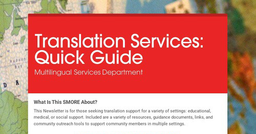 Translation Services: Quick Guide | Smore Newsletters
