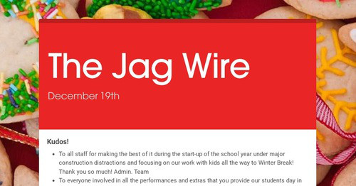 The Jag Wire | Smore Newsletters