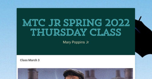 MTC Jr Spring 2022 Thursday Class