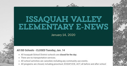 Issaquah Valley Elementary E-news