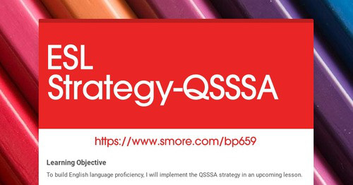 ESL Strategy-QSSSA | Smore Newsletters