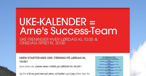 UKE-KALENDER = Arne's Success-Team | Smore Newsletters