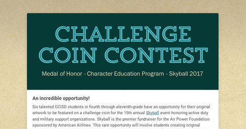 Challenge Coin Contest | Smore Newsletters
