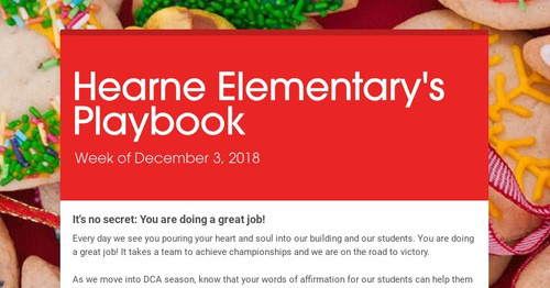 Hearne Elementary's Playbook | Smore Newsletters