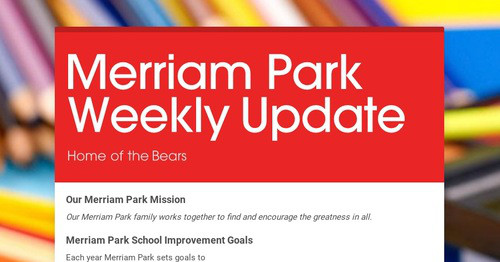 Merriam Park Weekly Update | Smore Newsletters for Education