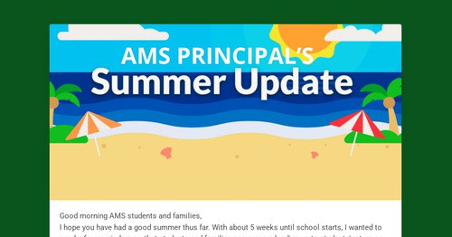 AMS Principal's Weekly Update | Smore Newsletters