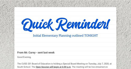 Quick Reminder! | Smore Newsletters for Business