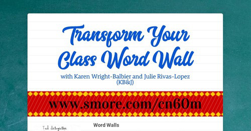Transform Your Class Word Wall | Smore Newsletters