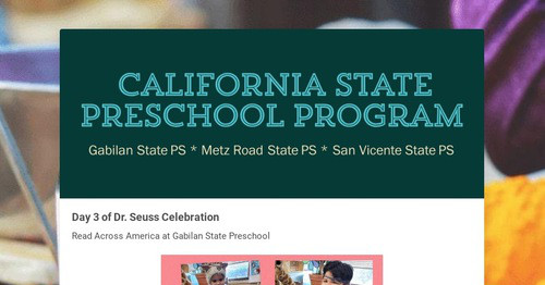 California State Preschool Program | Smore Newsletters