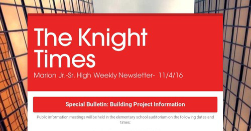 The Knight Times | Smore Newsletters for Education