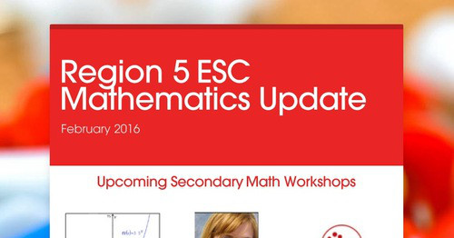 Region 5 ESC Mathematics Update