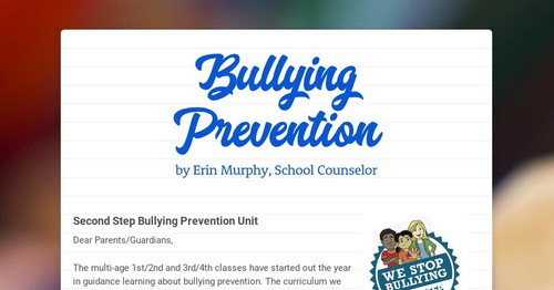 Bullying Prevention | Smore Newsletters