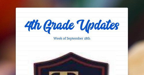 4th Grade Updates | Smore Newsletters