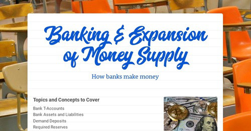 Banking & Expansion of Money Supply | Smore Newsletters