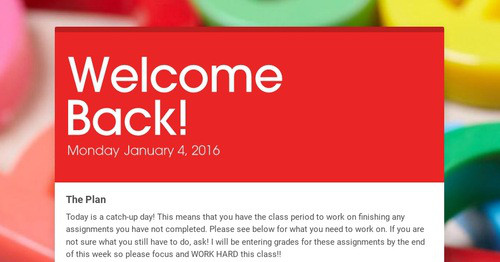 Welcome Back! | Smore Newsletters
